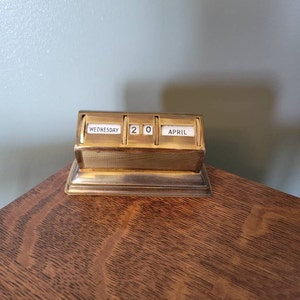 Vintage Perpetual Calendar Triangular Shape Heavy Brassy Metal | Etsy