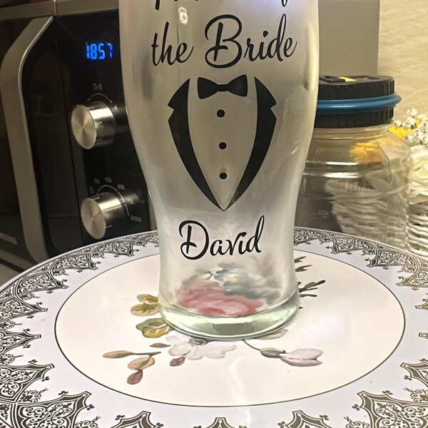 Personalised Pint Glass / Best Man Glass / Groomsman Gift / Wedding ...