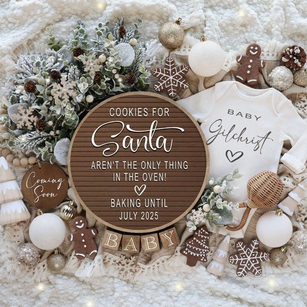 Christmas Cookie Baby Announcement: Holiday Social Media Reveal ...