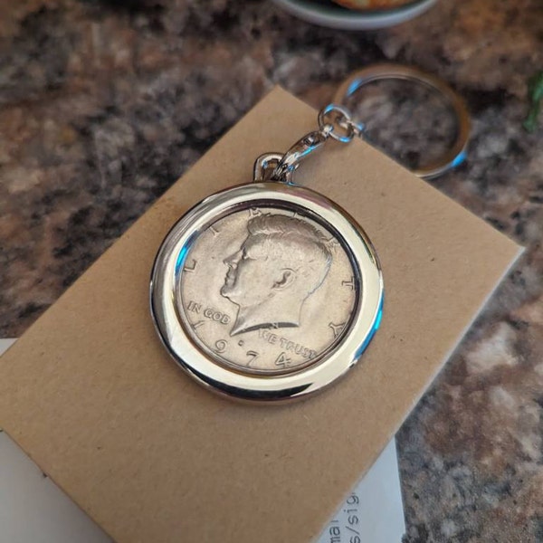 Eagle Liberty Dollar Silver Coin Key Chain, His and Hers, Wedding Gift ...