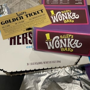 Wonka Bar Wrapper Template Wonka Bar Favor Willy Wonka Birthday Party ...