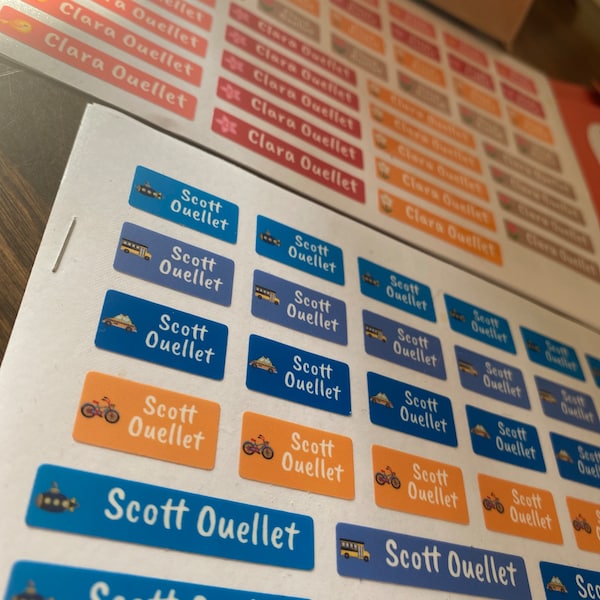 Sports Name Label Pack 6496 Pcs waterproof Labels-daycare Labels-school ...