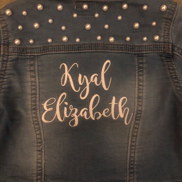 Unicorn Pearl Girls Denim Jacket Pink Purple Glitter Sparkle Jean ...