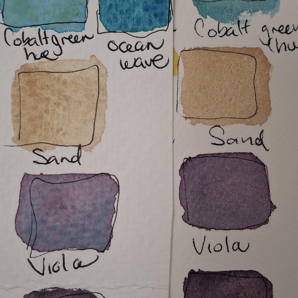 Ceramic Leaves and Flowers Watercolor Palette With 24 Wells Handmade ...