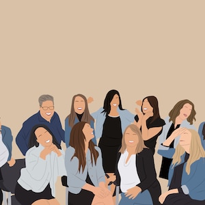 Group Portrait, Group Drawing, Drawing From Photo,digital Drawing ...