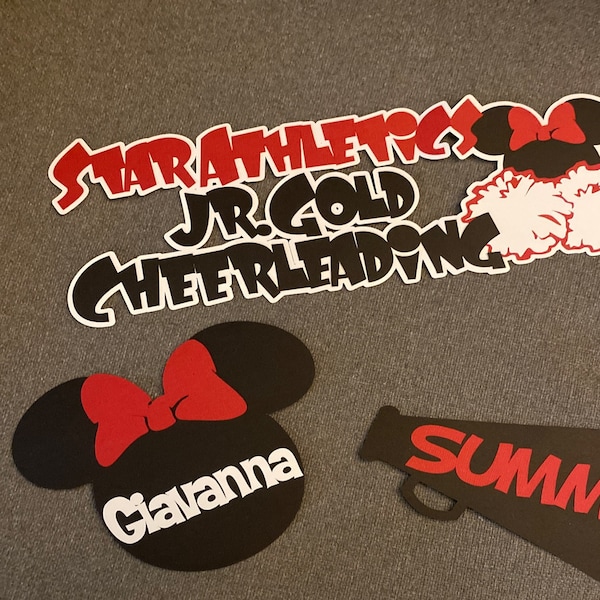 Custom Order Cheer at Disney Scrapbook Embellishments or Window ...