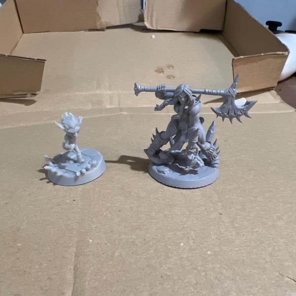 Druid Fighter Miniature Skeleton Monster Dungeons and Dragons Mini RPG ...