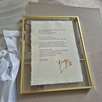 Custom Poem Print, Old Typewriter Font, Custom Poem, Framed Poem ...