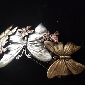 BUTTERFLY FRENCH BARRETTE 80mm Thick Hair Barrette Hair Accessory Hair ...