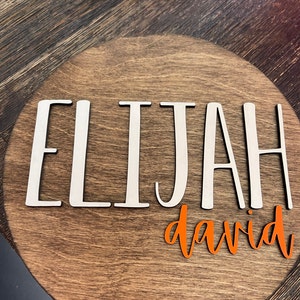 3D Baby Name Sign Nursery Name Sign Round Sign Nursery - Etsy
