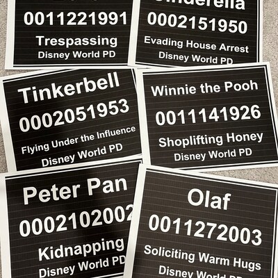 DIY Mugshot Sign Mugshot Template Unlimited Personal Use Instant ...