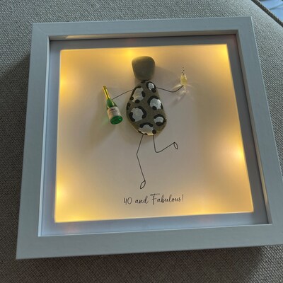 Pebble Art Friends.pebble Art Family.box Frame With - Etsy UK