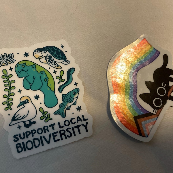 Support Local Biodiversity Clear Vinyl Stickers | Appalchia, Midwest ...
