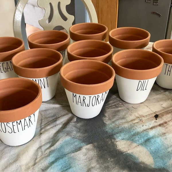 Herb Decals, Potted Plant Labels, Basil Label, Oregano Label, Gardening ...