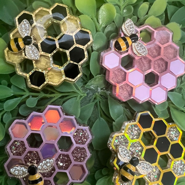 10 Pcs Enamel Bee Embellishments, Rhinestone Enamel Embellishments ...