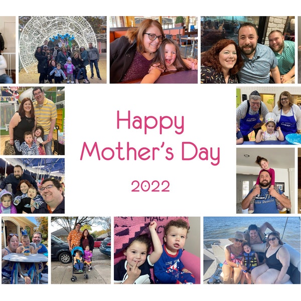PICTURE COLLAGE Printable | up to 10 Photos Collage |digital File ...