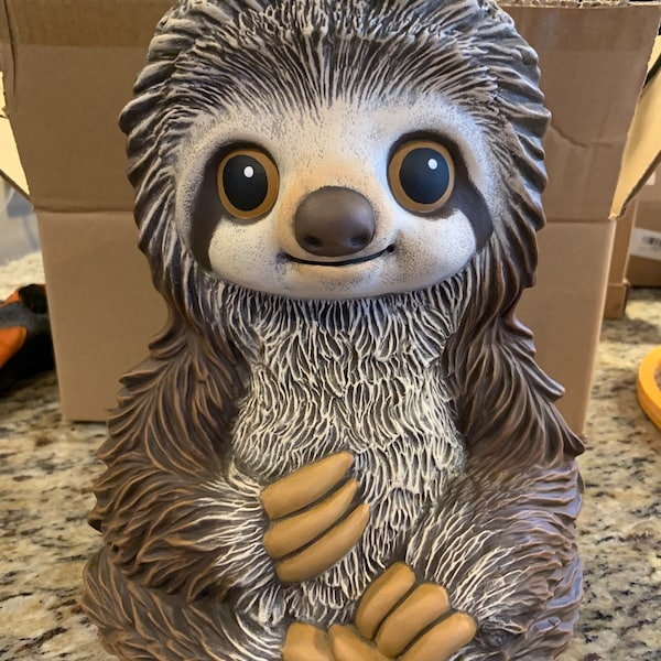 Ceramic Sloth - Large Size Sloth - Spring Decor - Yard Art - Sloth Gift ...