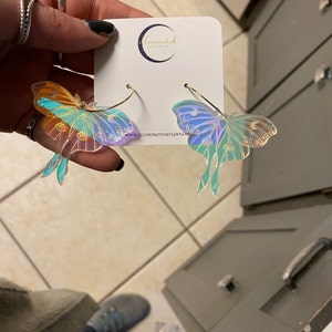 Iridescent Sun and Moon Earrings 90s Earrings Mismatched - Etsy