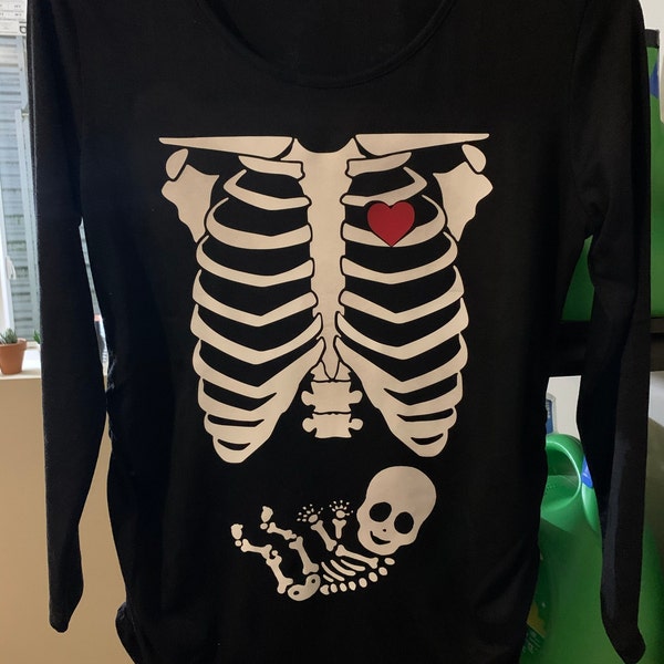 Pregnant Skeleton SVG - Etsy