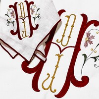 Interlocking PM or MP Embroidery Monogram, Instant Download for ...