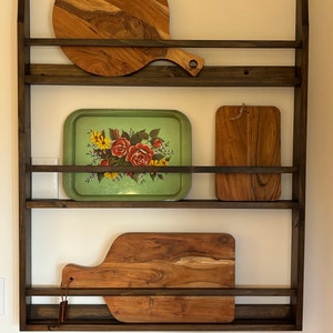Plate Rack Wall Shelf Country Wood Display Plate and Bowl Rack ...