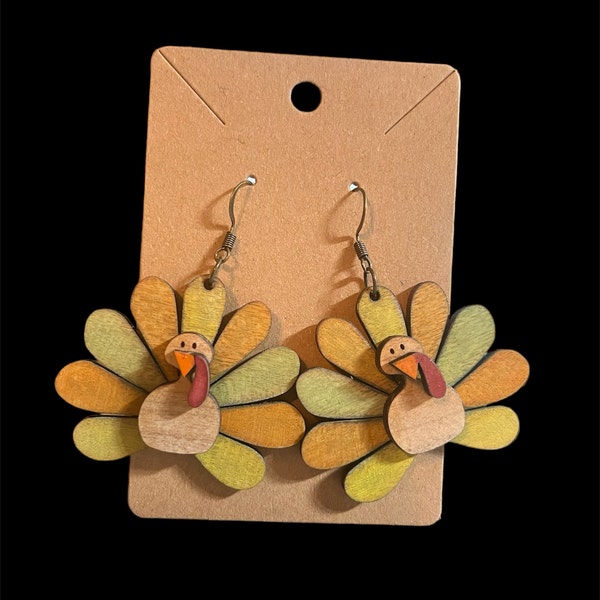 Turkey Earring SVG - Glowforge Ready - SVG Only - Thanksgiving - Fall ...