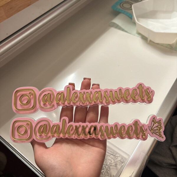 Physical Watermark | Business Watermark | Laser Cut Name | Social Media ...