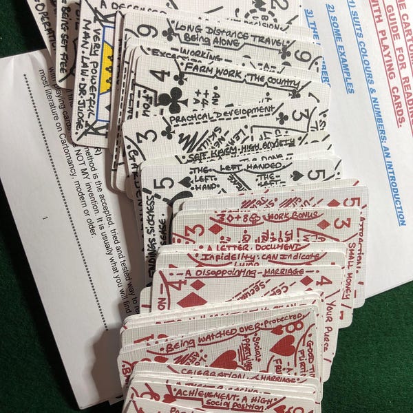 Learn to Read Playing Cards CARTOMANCY METHOD PDF - Etsy