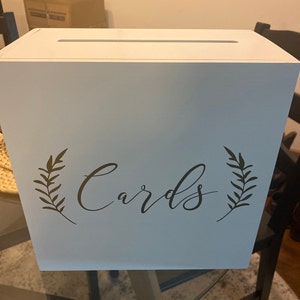 Custom Card Box Vinyl Decal Sticker for Wedding Cards Sign, Rose Gold ...