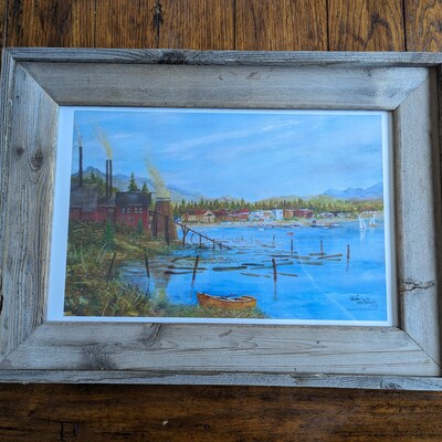 Cornerblock Frame in Rust Farmhouse Picture Frame Wood Picture Frame - Etsy