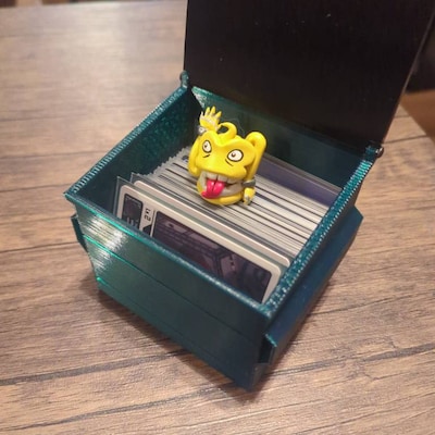 MTG Commander Sized Deck Box W Toploader Slot and Dice Compartment Tray ...