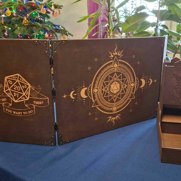 Custom Dungeon Master Screen, Wooden RPG Screen, Dm Screen Magnetic ...