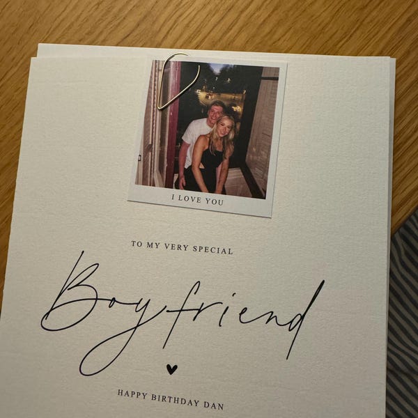 Personalised Boyfriend Birthday Photo Card |amazing Boyfriend ...