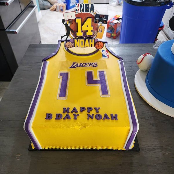 Basketball Shaker Cake Topper, Basketball Birthday Party, Sports Cake ...