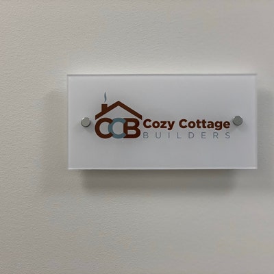 Business Logo Sign, Custom Plaque, Office Sign, Wall Sign Logo, Office ...