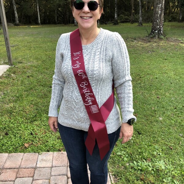Custom Birthday Sash | Personalized Birthday Sash | 40 & Fabulous Sash ...