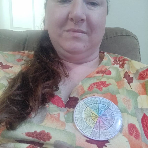 Feelings Wheel Pin, Emotions Wheel, Mental Health Pin, Therapy Tools ...