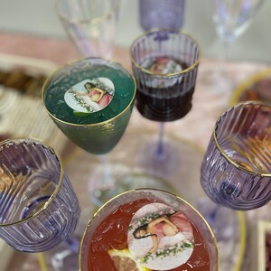 Custom Photo Birthday EDIBLE Wafer Drink Topper, Cocktail Topper ...