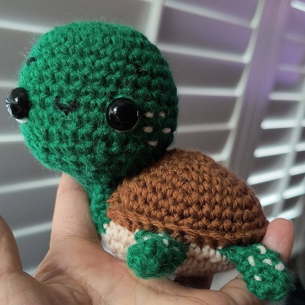PATTERN: Shell the Baby Sea Turtle - Amigurumi Sea Turtle Pattern ...