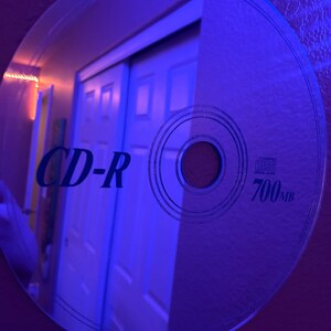 CD Mirror Disc Wall Art, Reflective Music Themed Decor, Mirrored CD ...