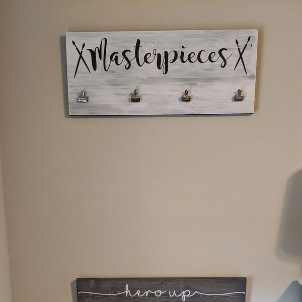 Masterpieces Brag Board Art Display Sign Rustic Masterpiece Board for ...