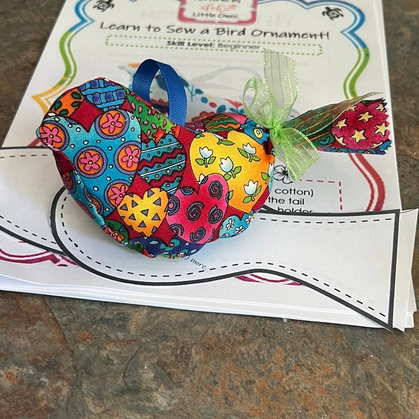 EASY Partridge Bird Ornament Sewing Pattern & Tutorial | Beginners ...