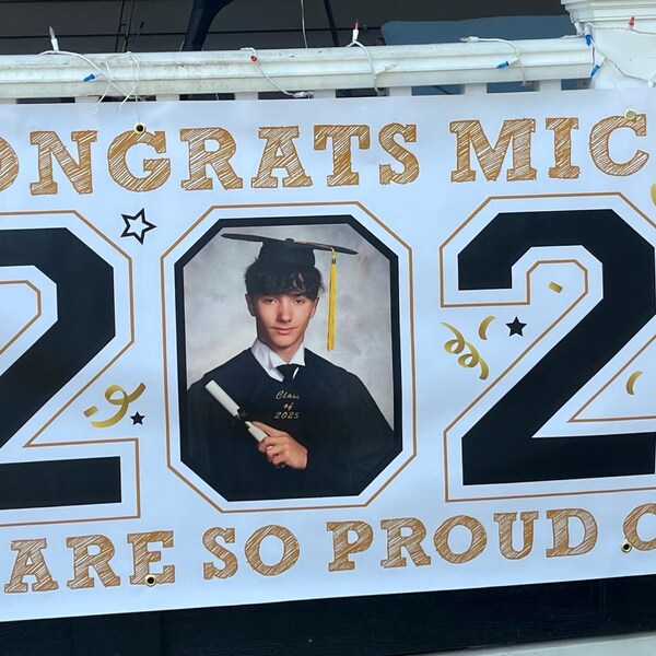 Personalized Graduation Banner - Graduation Party Decorations ...