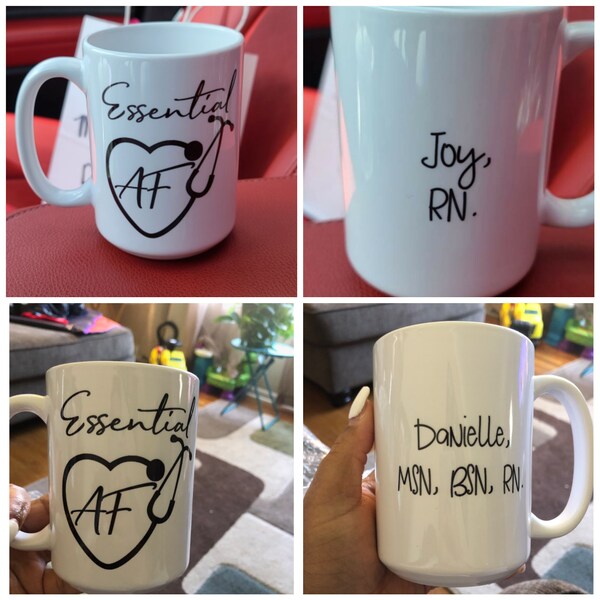 Essential AF Coffee Mug, Nurse Gift, Nurse Appreciation, First ...