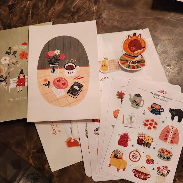 3 Matte Sticker Sheets, Sticker Pack, Sticker Bundle, Cute Stickers ...