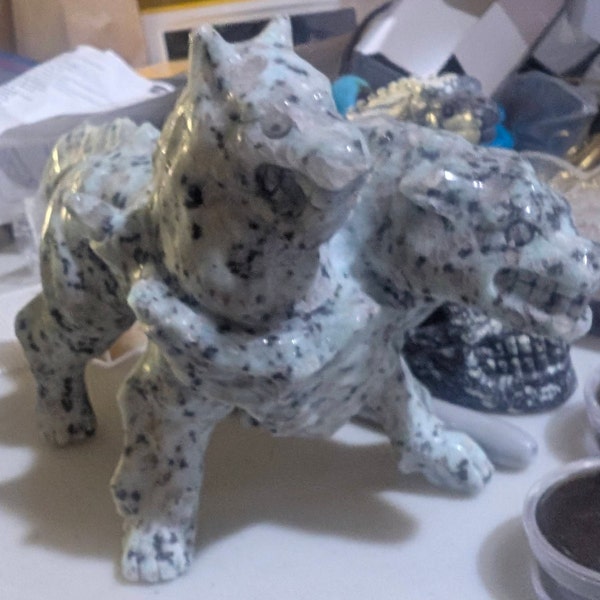 4.4" Natural Crystal Quartz,hand Carved Leopard ,crystal Leopard Skull ...