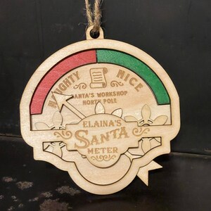 SANTA METER Ornament Customizable SVG Laser Cut Files for Glowforge ...