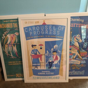 Carousel of Progress Vintage Disney World Disneyland Attraction Poster ...