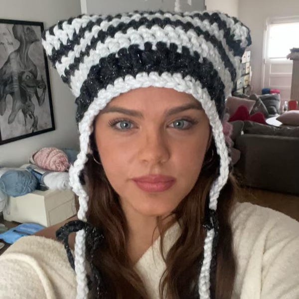 PATTERN Crochet Transgender Flag Colors Ear Flap Cat Ears Hat - Etsy