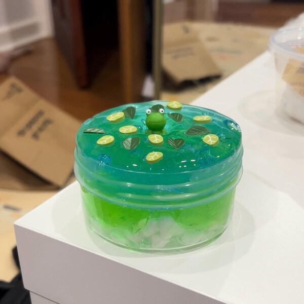 Tangerine Temptation Bingsu Slime Crunchy Slime Bubble Popping Slime ...